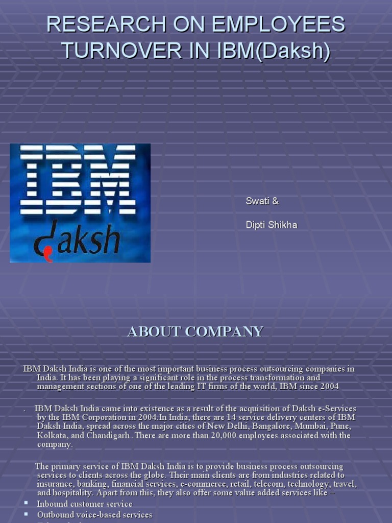 Research On Employees Turnover in Ibm (Daksh) | PDF | Employment ...
