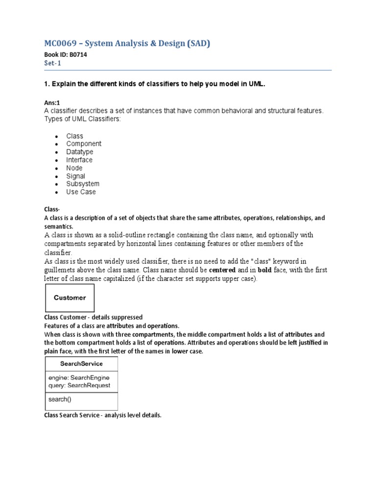 MC0069 Smu Mca Sem2 2011 | PDF | Class (Computer Programming) | Inheritance (Object Oriented ...