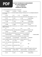 Numerical Methods Questions and Answers | PDF | Numerical Analysis | Algorithms And Data Structures