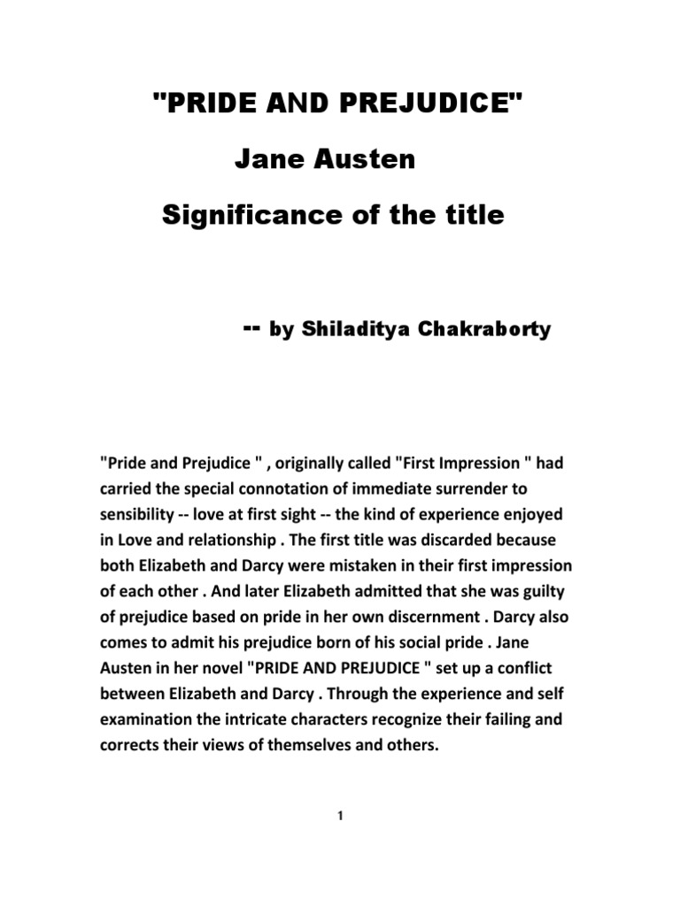 Pride and Prejudice | PDF