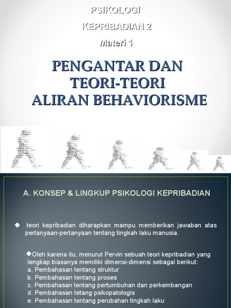 Pengantar Dan Teori-Teori Aliran Behaviorisme | PDF