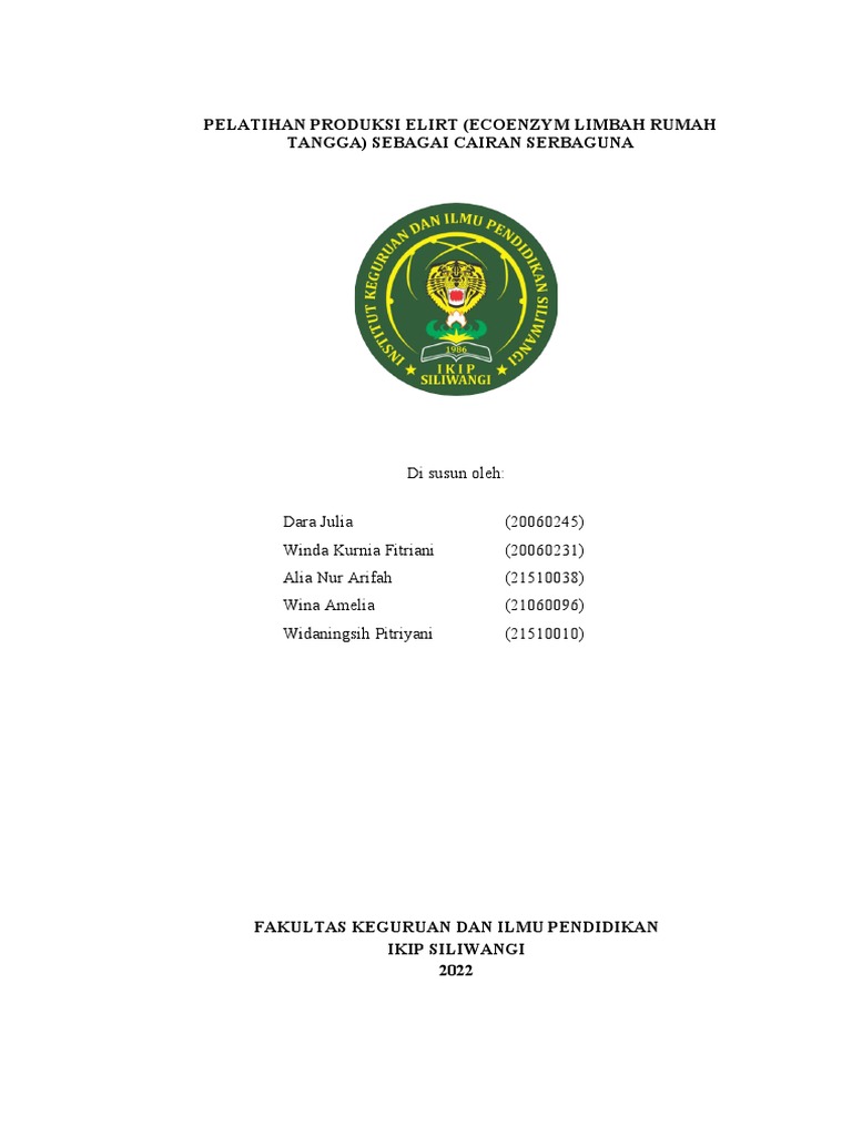 Arti Nama Sutinah dan Eco-enzim | PDF | Ilmu Sosial | Sains & Matematika