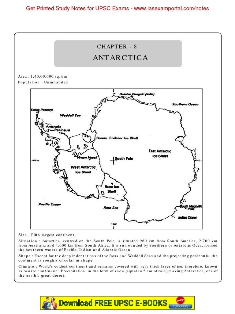 UPSC Notes on Antarctica and Arctic Ocean Region | PDF | Antarctica ...