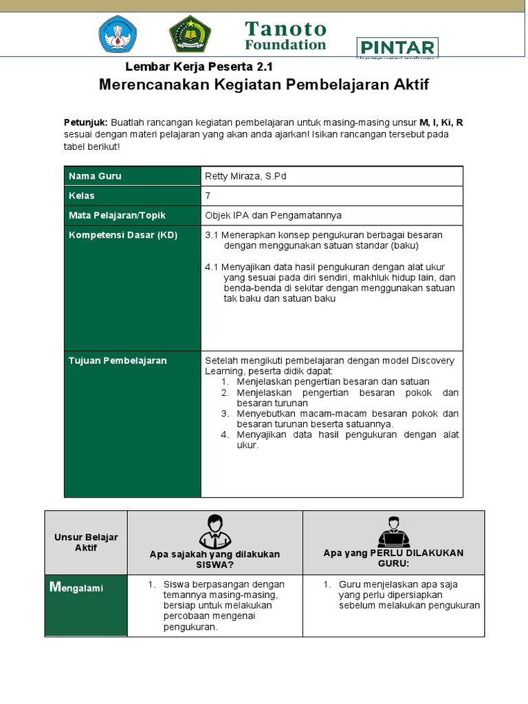 LKP 2.1 MIKiR | PDF | Karier & Perkembangan | Sains & Matematika
