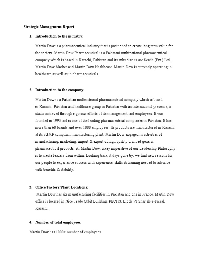 Strategic Management Report 1. Introduction To The Industry | PDF ...