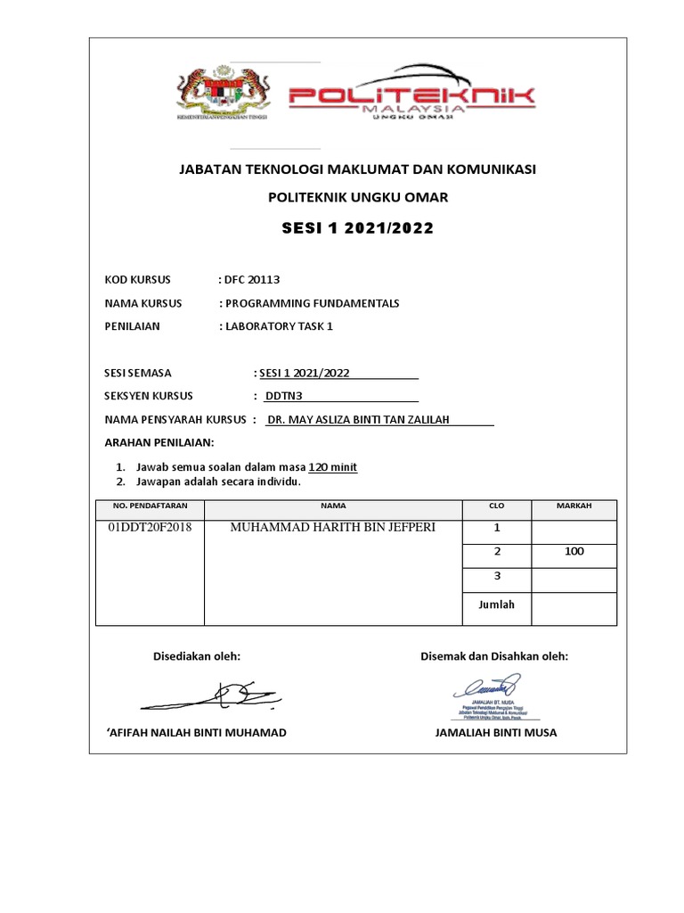 Lab Task 1 Programming Pdf Computer Programming Systems Engineering 3271