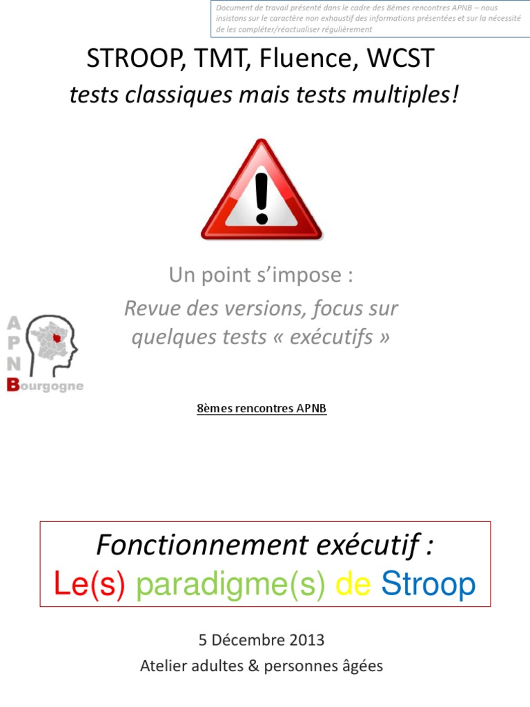 Explications Stroop | PDF