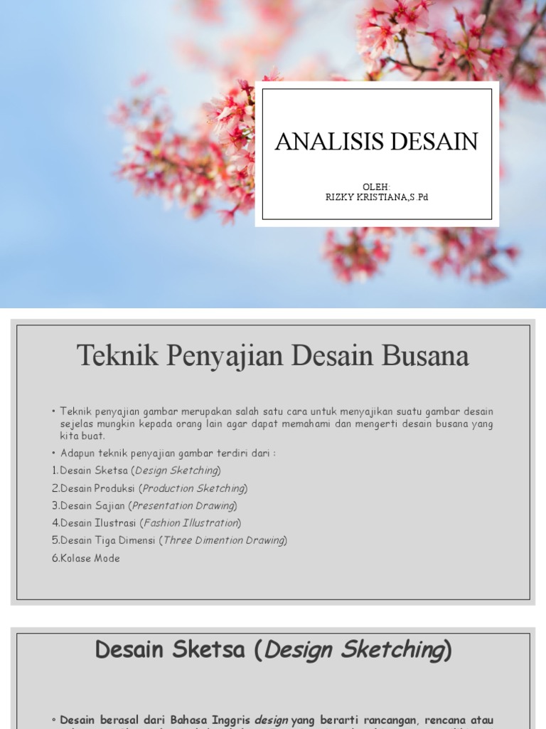 Teknik Penyajian Desain Busana | PDF