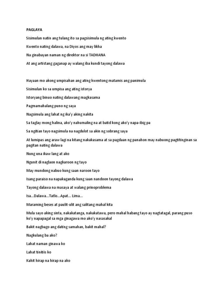PAGLAYA | PDF