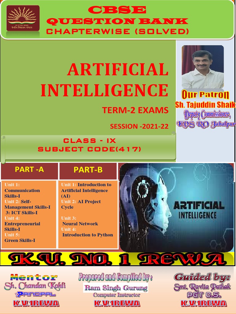 AI - Question Bank CLASS 9 2021-22 FINAL | PDF | Artificial Neural ...