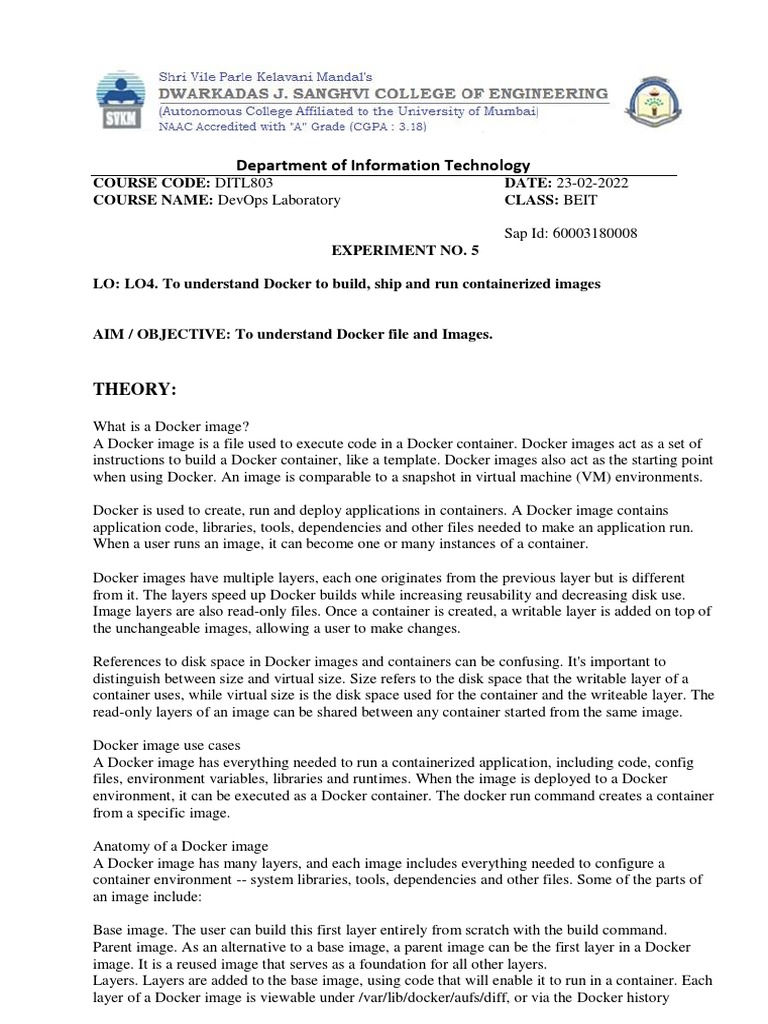 Department of Information Technology: Course Code: Ditl803 Course Name ...