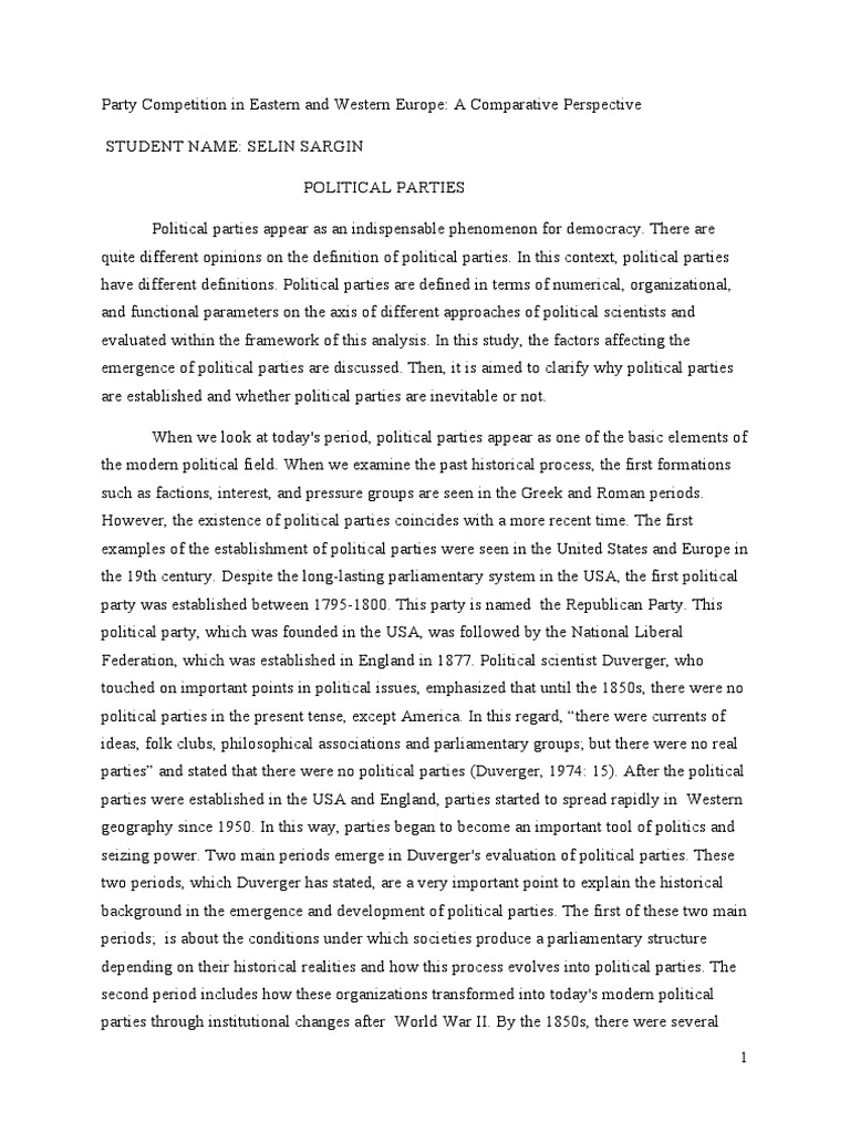 Party Competition Political Parties | PDF | Democracy | Political ...