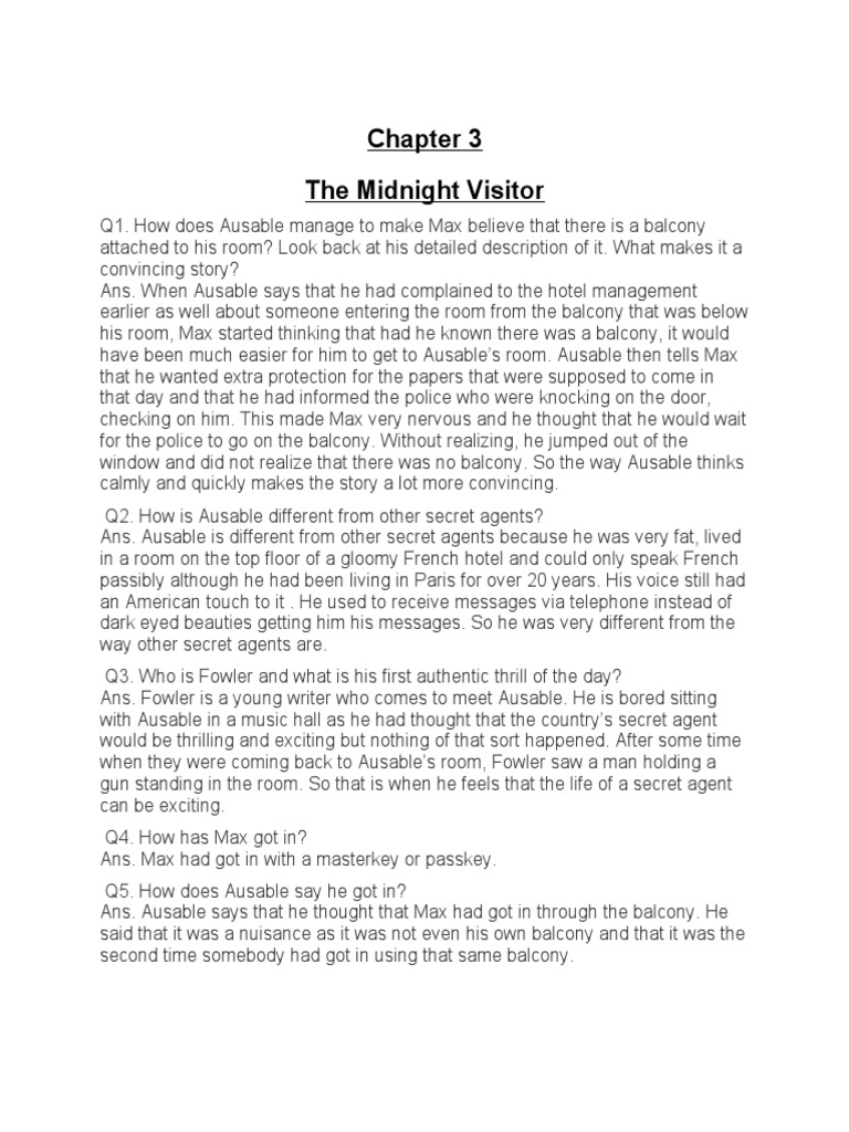 The Midnight Visitor | PDF