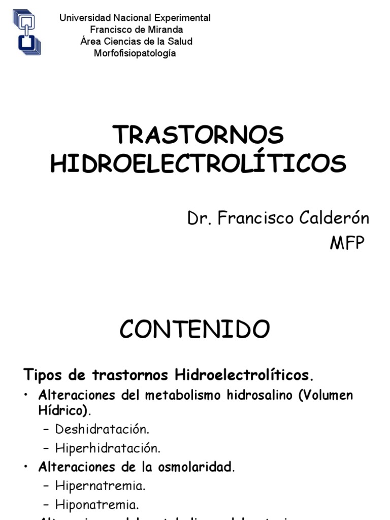 Trastornos Hidroelectrolíticos | PDF