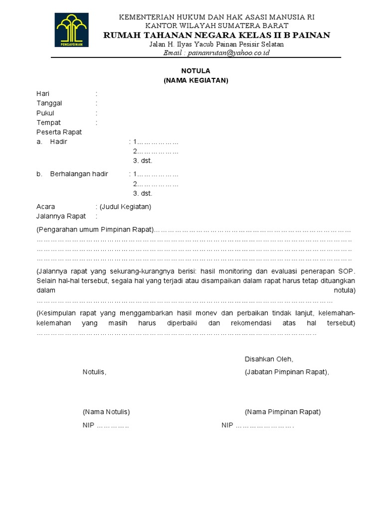 Template Dokumen Monev Penerapan SOP | PDF