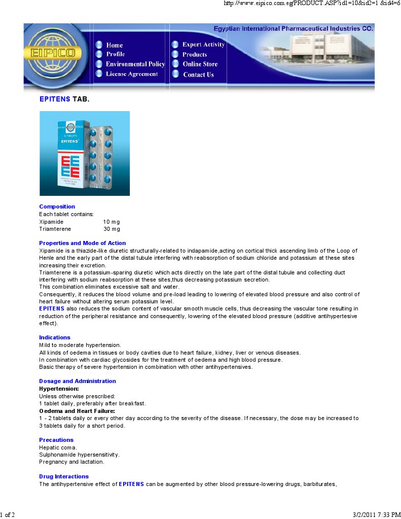 Epitens | PDF | Hypertension | Pharmacology