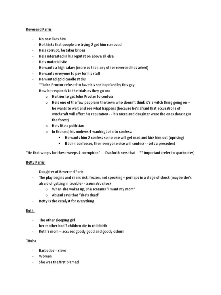 Reverend Parris and the Salem Witch Trials: An Analysis of Key Figures ...