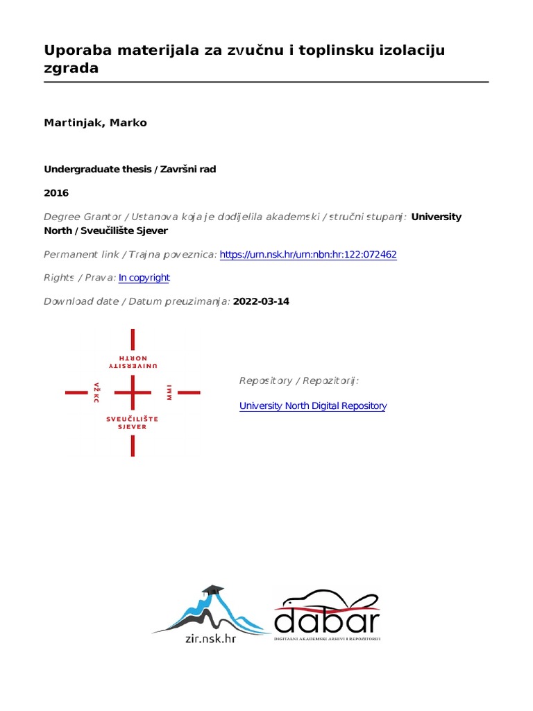 Martinjak Marko Unin 2016 Zavrs Struc | PDF