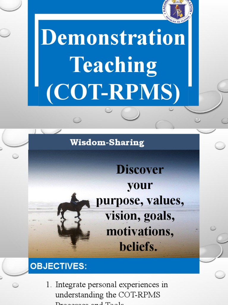 COT-RPMS Demo Teaching Guidelines | PDF | Teachers | Learning