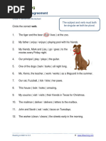 Verb Worksheet 1 Underline The Verb | PDF | Language Arts & Discipline