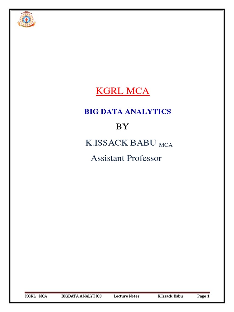 Big Data Analytics | PDF | Apache Hadoop | Map Reduce