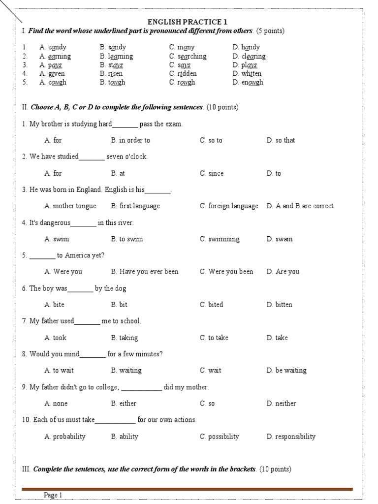 English Practice 1 | PDF | Washing Machine | Plough