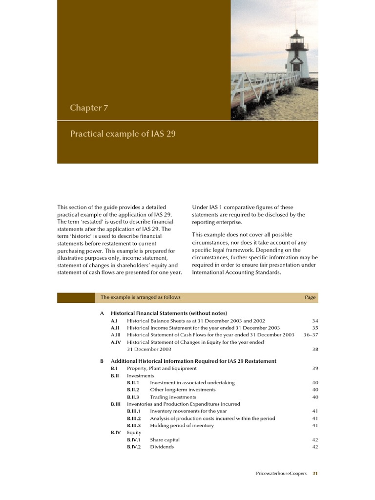 PWC-UIAS 29 Practical Example | PDF | Expense | Cash Flow Statement