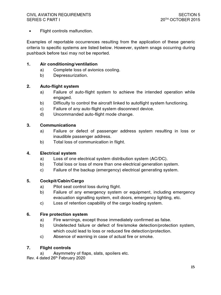 Air Conditioning/ventilation: Civil Aviation Requirements Section 5 ...
