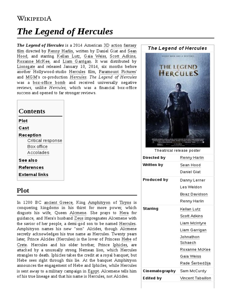 The Legend of Hercules | PDF