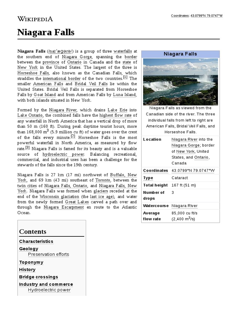 Niagara Falls | PDF