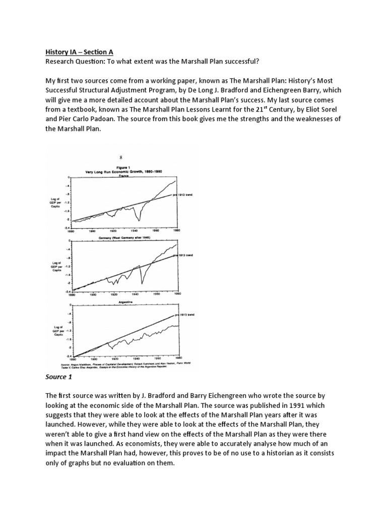 History IA - Section A | PDF | Marshall Plan | Economics