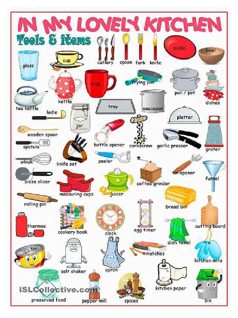 Kitchen Vocabulary | PDF