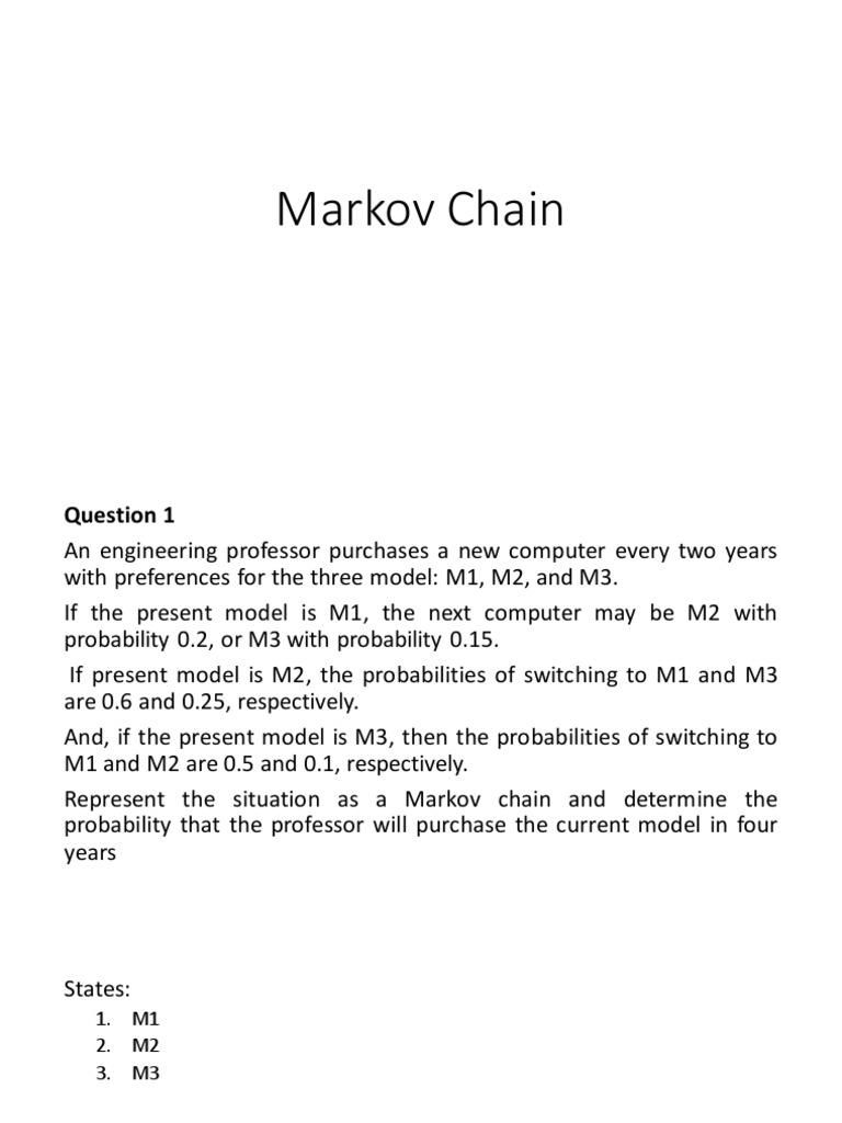 04-Markov Chain | PDF | Markov Chain | Probation