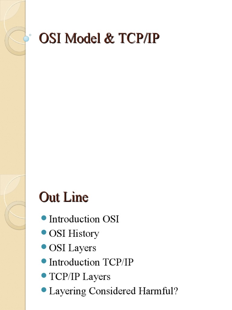 Osi-Tcp | PDF | Osi Model | Internet Protocol Suite