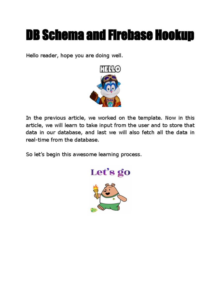 DB Schema and Firebase Hookup | PDF | Databases | Information ...