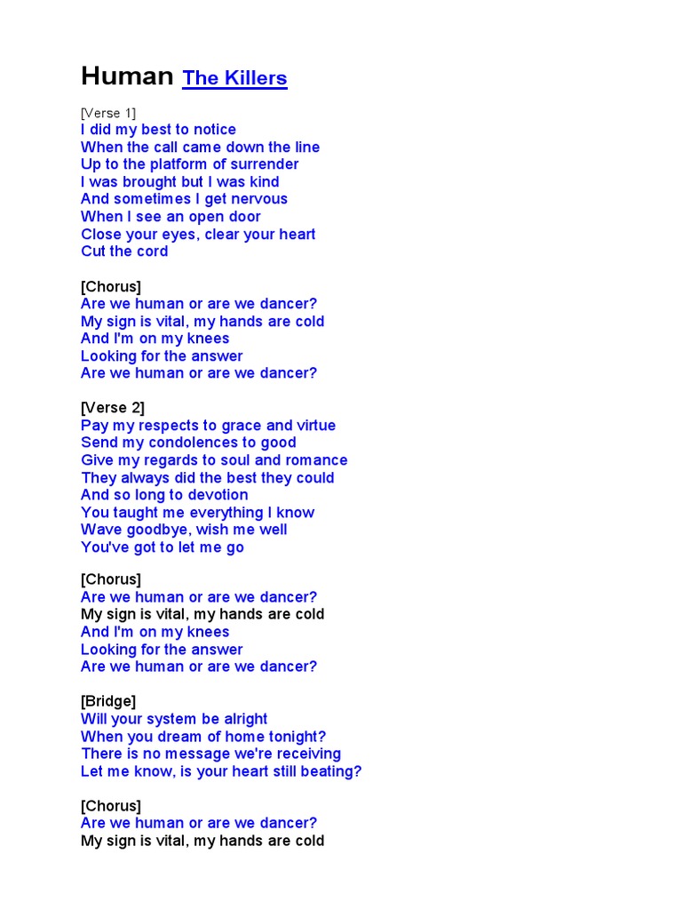 Human The Killers | PDF