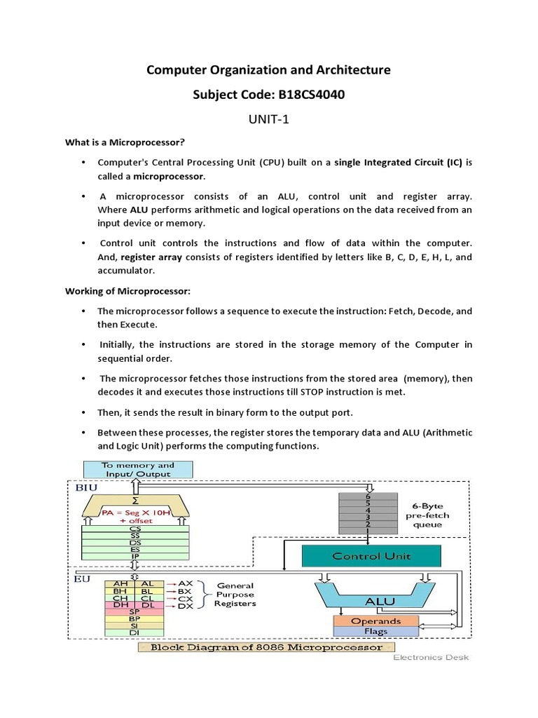 COA Unit-1 Notes | PDF COA Unit-1 Notes | PDF