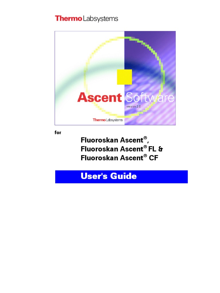 Ascent SW User Manual For Fluoroskan Ascent, CF & FL | PDF ...
