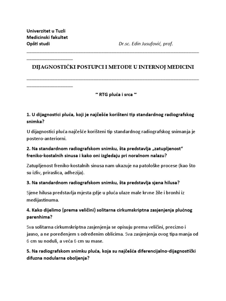 Anamneza I Fizikalni Pregled | PDF