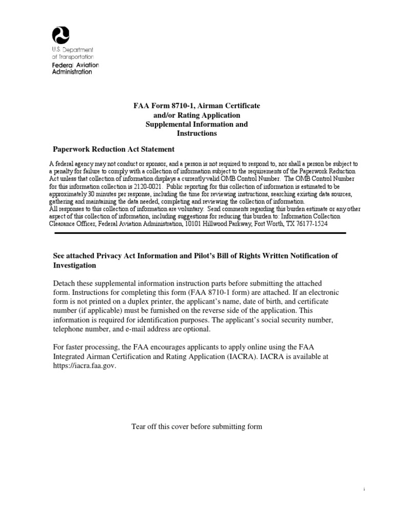 FAA Form 8710-1 | PDF