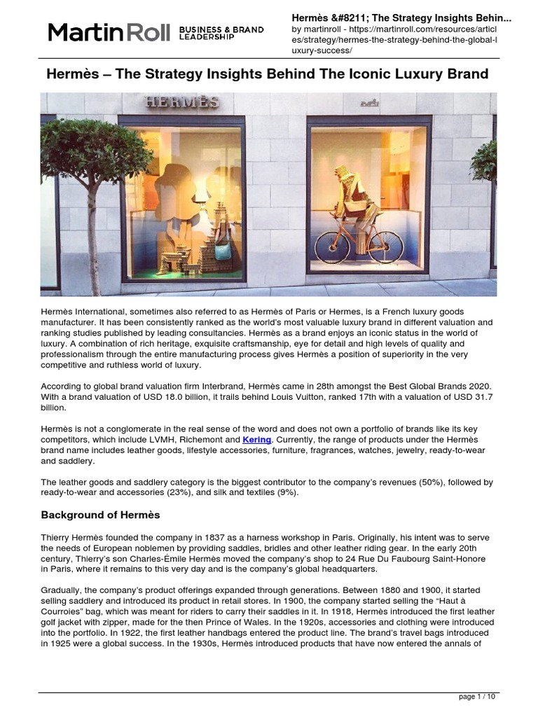 Hermès - The Strategy Insights Behind The Iconic Luxury Brand | PDF