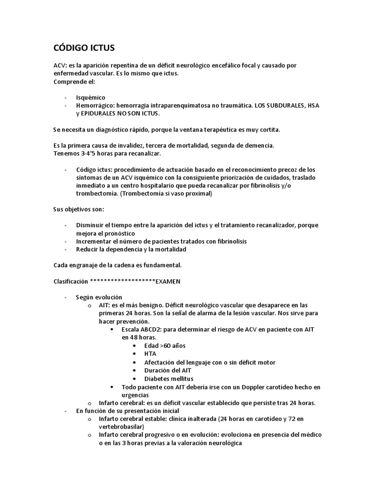 Código Ictus | PDF | Carrera | Infarto de miocardio