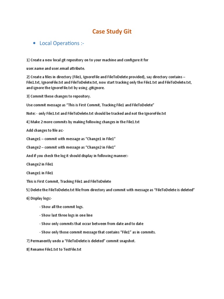 Case Study - Git | PDF | Text File | Information Technology