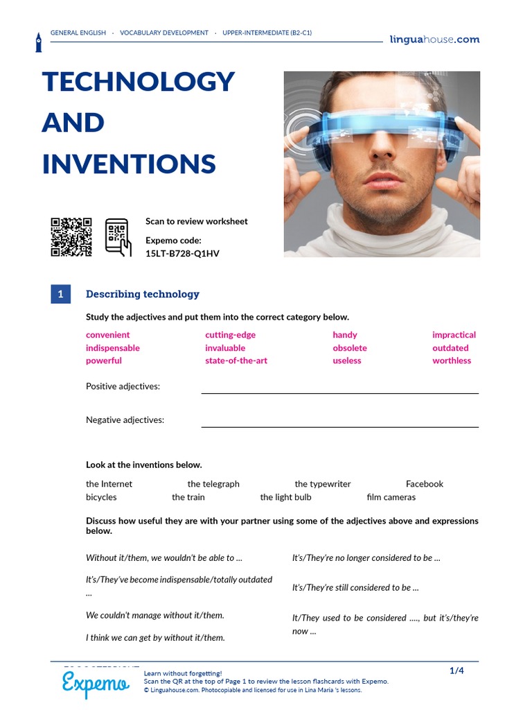 Technology and Inventions British English Student Ver2 | PDF ...