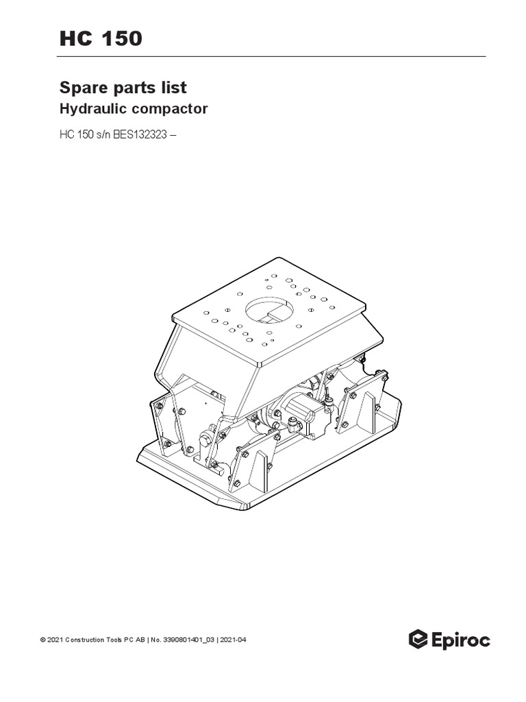 Spare Parts List: Hydraulic Compactor | PDF | Motor Oil | Mechanical ...