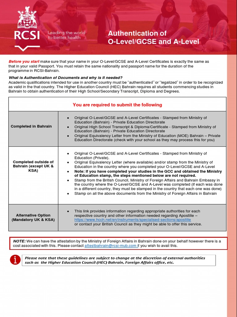 O-Level - IGCSE - A-Level Authentication Process | PDF | High School ...