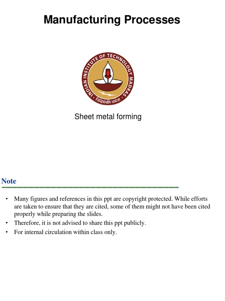 Slide 12 Sheet Forming 1 | PDF | Deformation (Engineering) | Sheet Metal