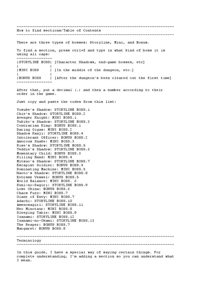 Boss Guide | PDF