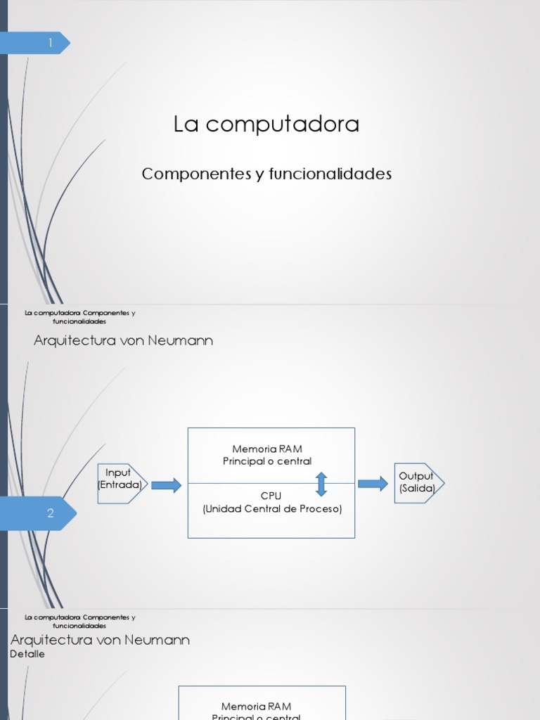 Modelo Von Neumann | PDF | Almacenamiento de datos de la computadora ...