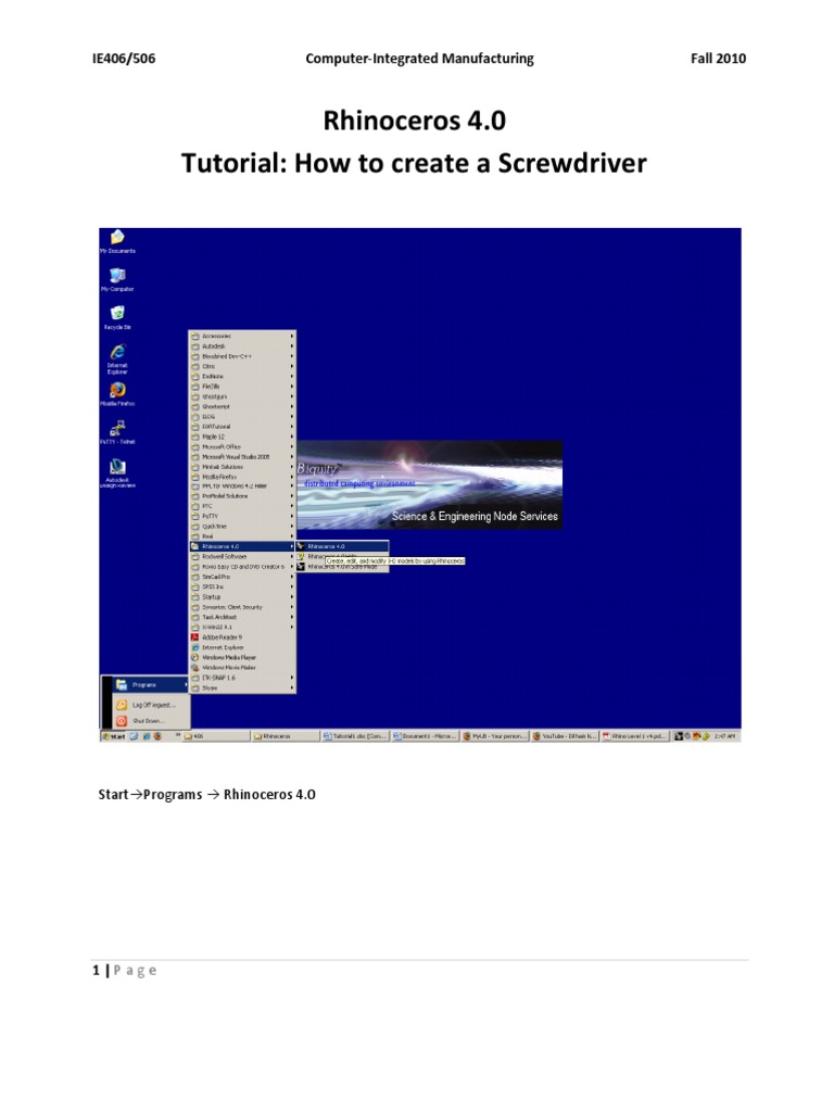 Rhino3D Tutorial | PDF | Software | Computing